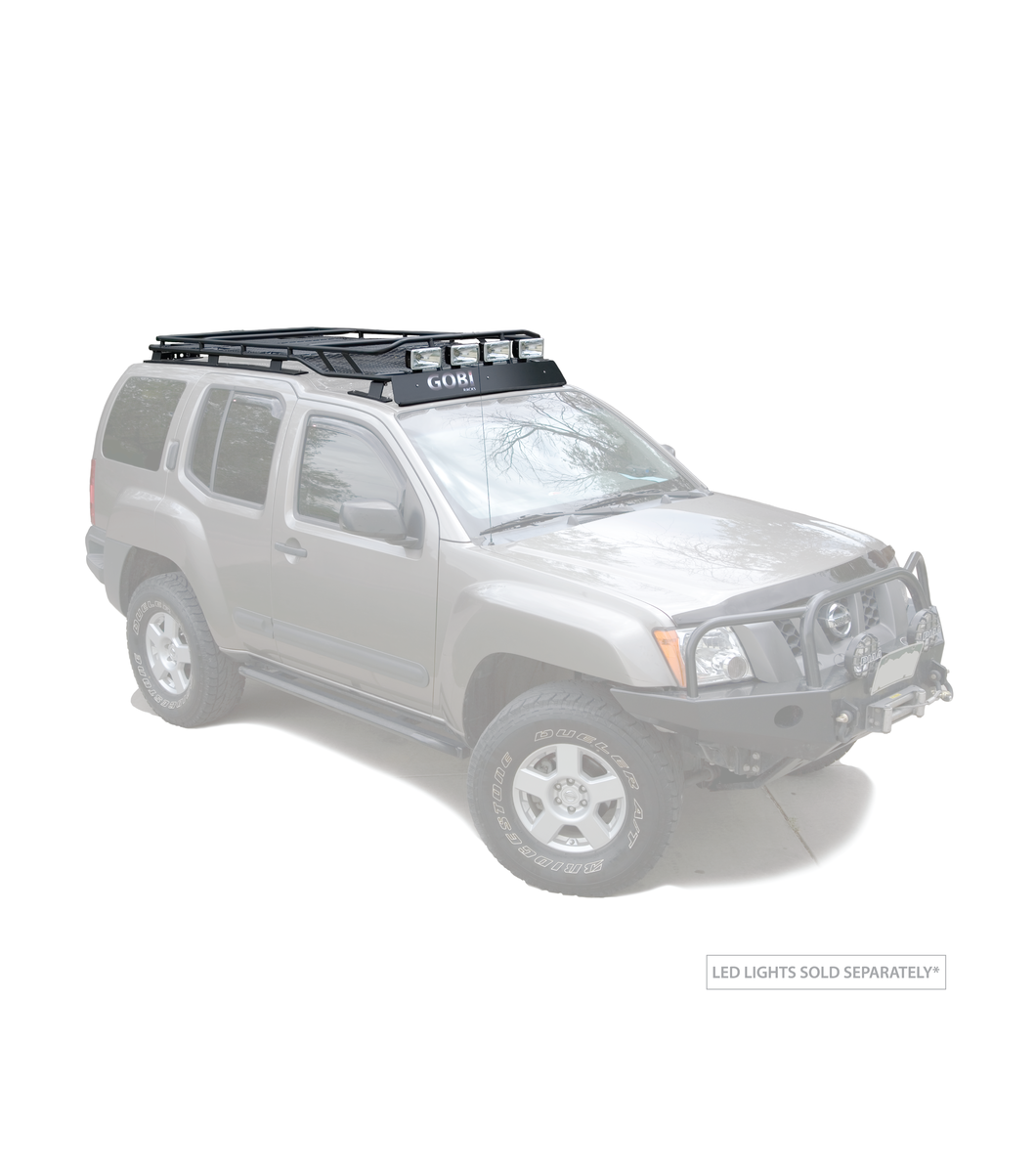 GOBI Nissan Xterra Stealth Rack (05-15) Multi-Light Setup No Sunroof