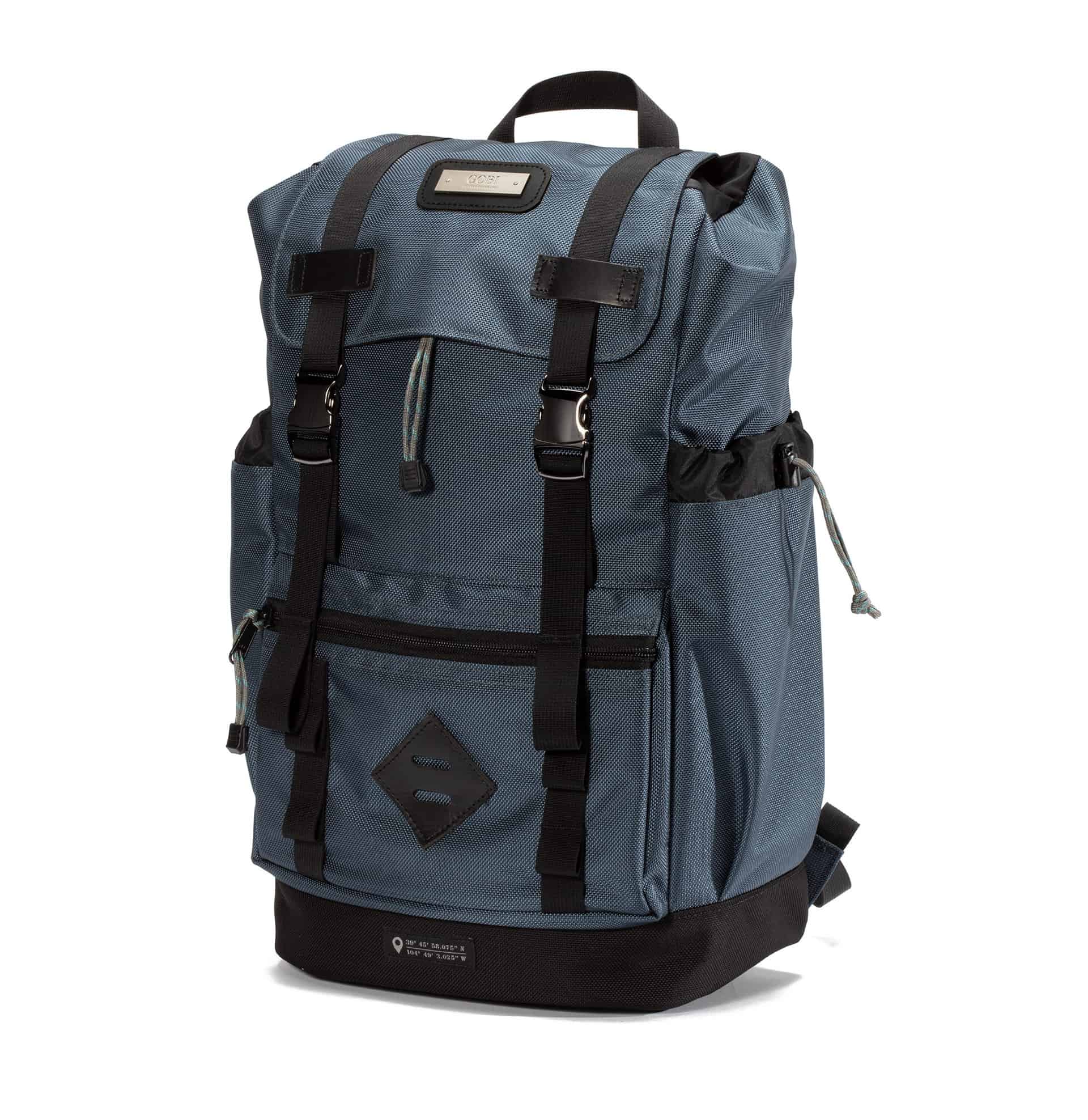 Getaway Backpack Gun Metal Blue with Black Webbing - GOBI Racks