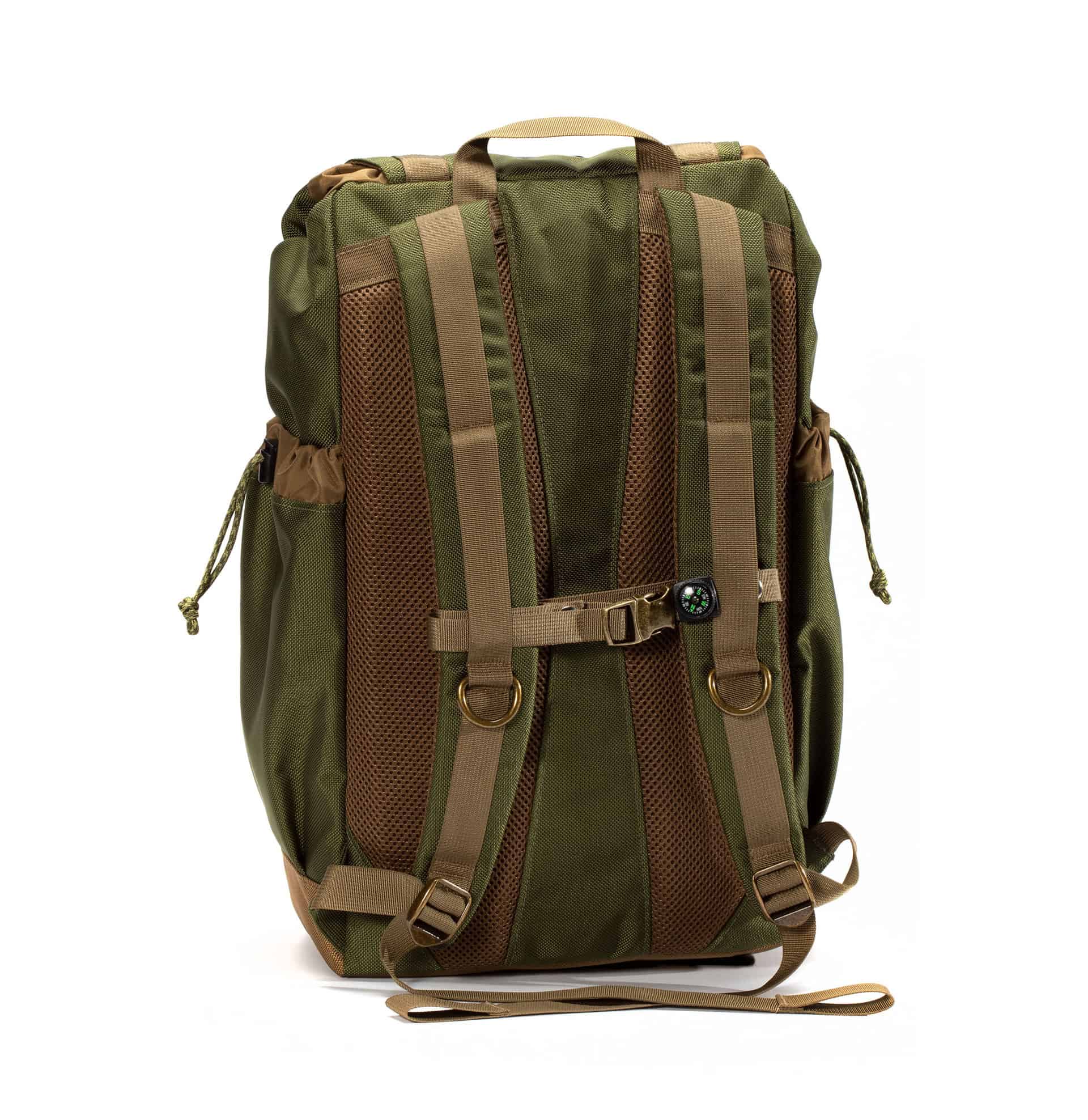 Getaway Backpack Olive Drab Green with Tan Webbing - GOBI Racks