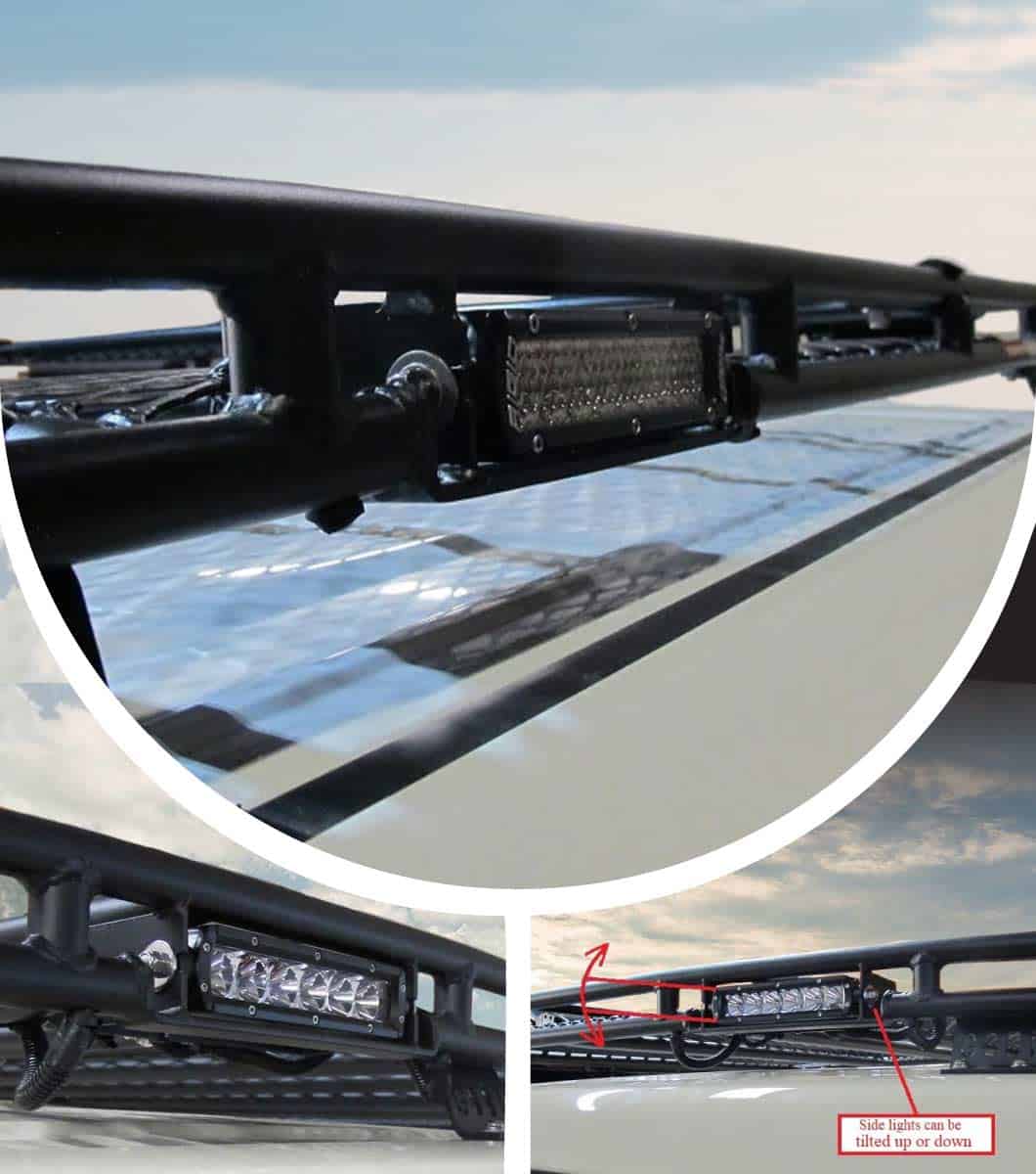 GOBI Land Rover LR4 Ranger Rack With Sunroof Multi-Light Setup
