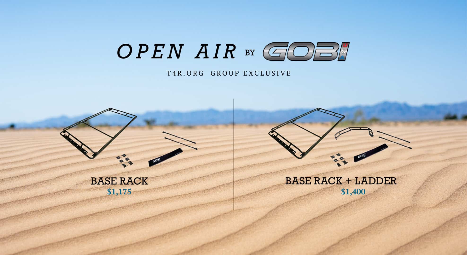 GOBI Racks - Limited Edition Open Air Roof Racks - T4R Exclusive Group ...